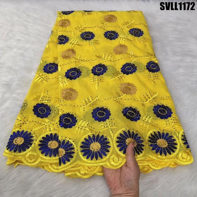 100% thick cotton lace fabric high quality latest embroidered swiss voile lace women fabric with reasonable price
