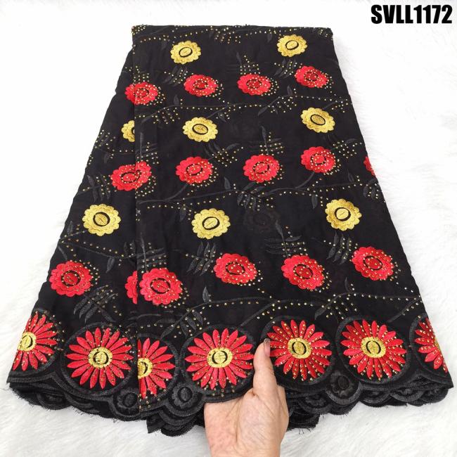 100% thick cotton lace fabric high quality latest embroidered swiss voile lace women fabric with reasonable price