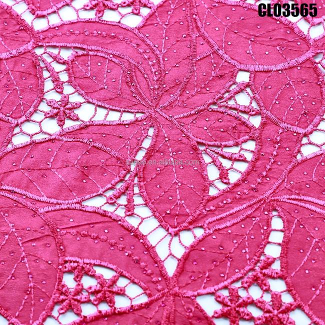 wholesale lowest factory price swiss lace fabric african swiss voile Cord Lace  Guipure Lace Fabric  Top Wedding Dress  Patterns