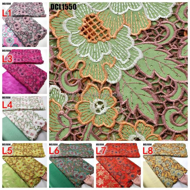 fashion fabric african attire soft and nice silk african design for lady bridal lace wedding dress embroidery indonesia  fabric