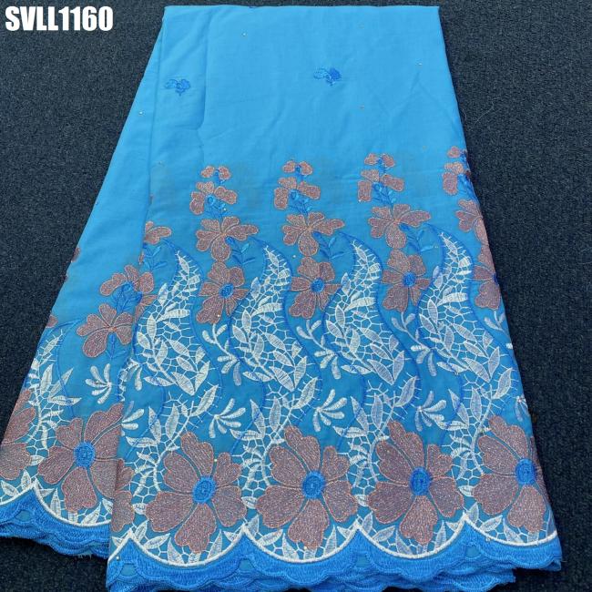 New arrivals 100%cotton fabric high quality embroidered swiss lace very soft African cotton lacefor women dress