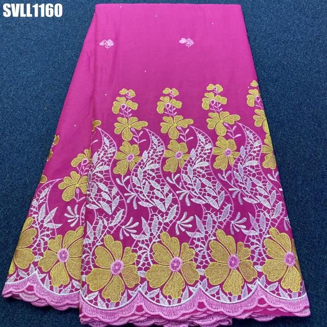 New arrivals 100%cotton fabric high quality embroidered swiss lace very soft African cotton lacefor women dress