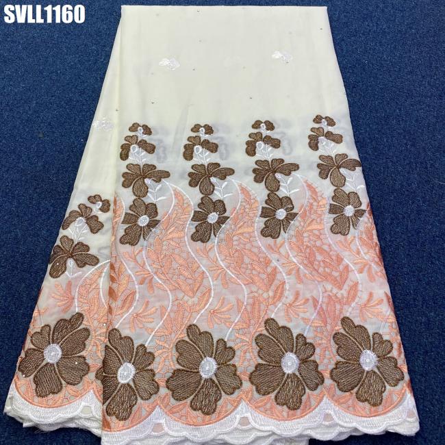 New arrivals 100%cotton fabric high quality embroidered swiss lace very soft African cotton lacefor women dress