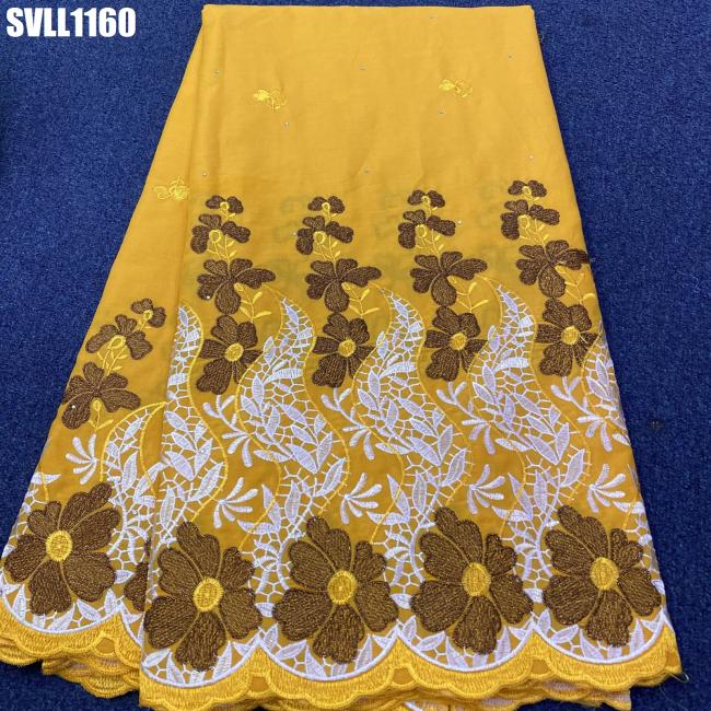 New arrivals 100%cotton fabric high quality embroidered swiss lace very soft African cotton lacefor women dress