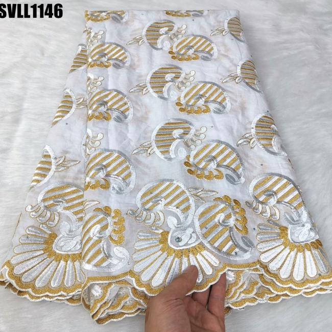 100% cotton embroidered lace fabric women cheap fabric very comfortable and soft cotton fabric for women cloth