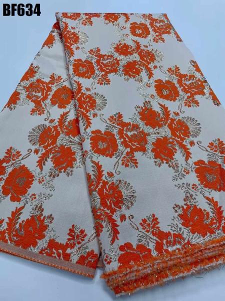 Quality Supplier Green Sequin Lace Fabric 2023 Hot Sale Golden Unique Mesh Fabric 100% for sale