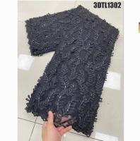 Quality Supoo black cord lace fabric Best selling design guipure lace fabric with 3D manufacturer