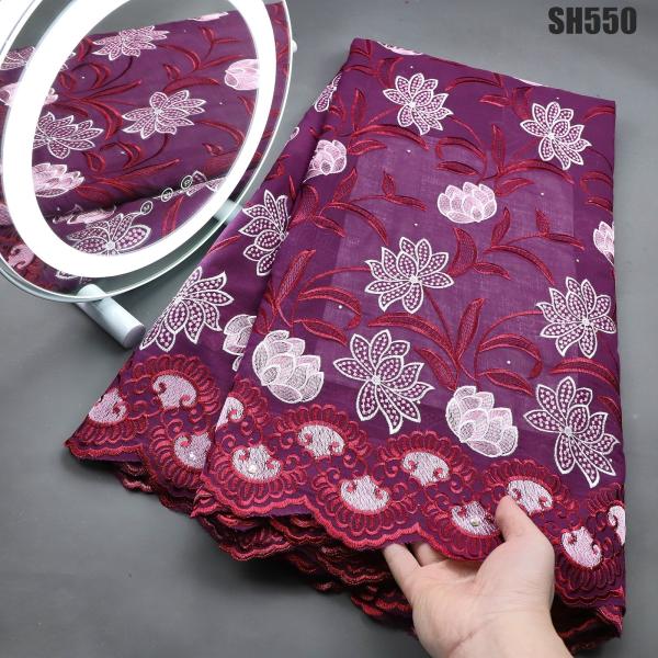 Quality Supoo Cheapest African Style Stones 100% Cotton Swiss Voile Lace Senegal Cotton for sale