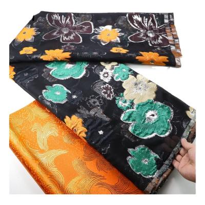 China Party Wedding Dress Fabric 2023 African Brocade Fabric with Lace Jacquard Damask Design for sale
