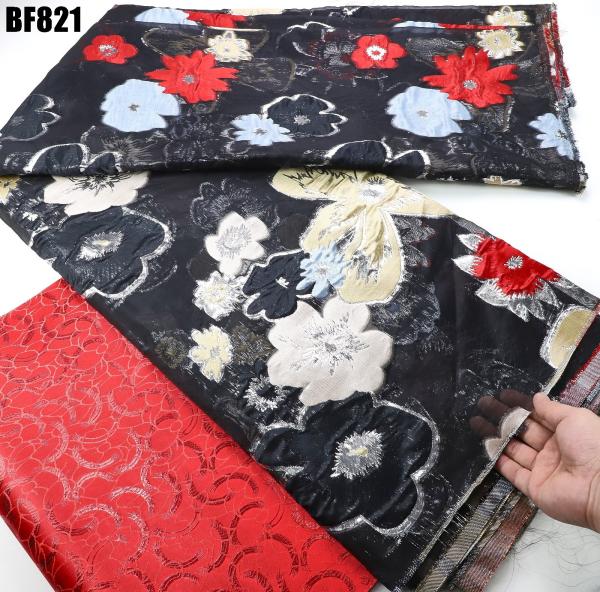 Quality Party Wedding Dress Fabric 2023 African Brocade Fabric with Lace Jacquard Damask for sale