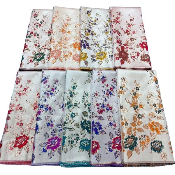 Quality African Brocade Jacquard Fabric in Fashionable Damask Design for Party and Wedding Dress for sale