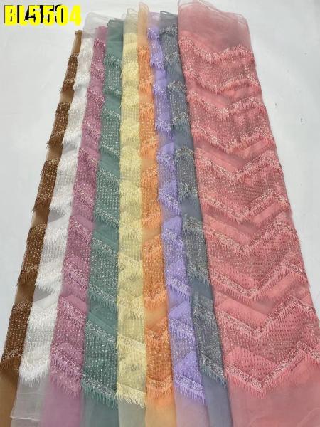 Quality 2023 Hot Sale Good Price handmade beaded lace embroidery african lace fabric for sale