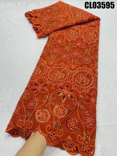 Quality High quality white chiffon cutout design guipure lace fabric with stone for sale