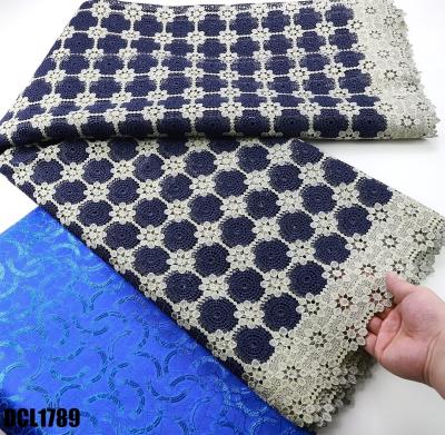 Quality Newest Wedding dress Cord Fabric water soluble lace Nigerian women embroidery for sale