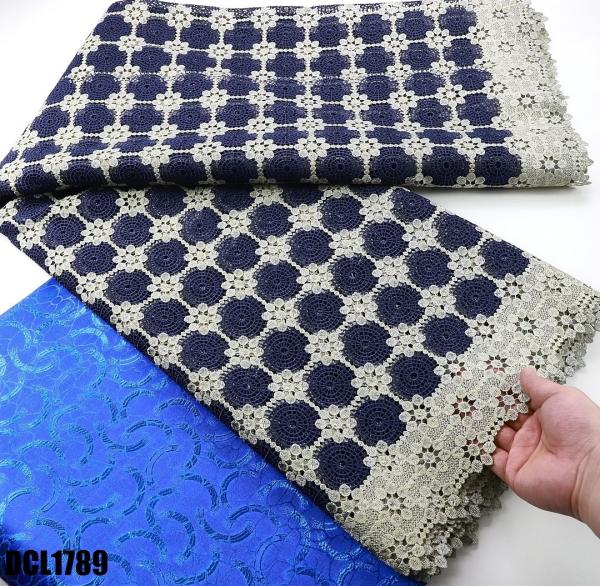 Quality Newest Wedding dress Cord Fabric water soluble lace Nigerian women embroidery for sale