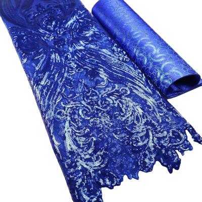 China Supoo  tulle lace with sequins fabric best selling for African market for sale