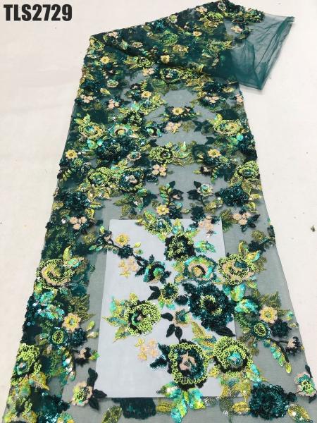 Quality Supoo High quality Mesh Embroidered African Lace Fabric Sequins sequins lace for for sale