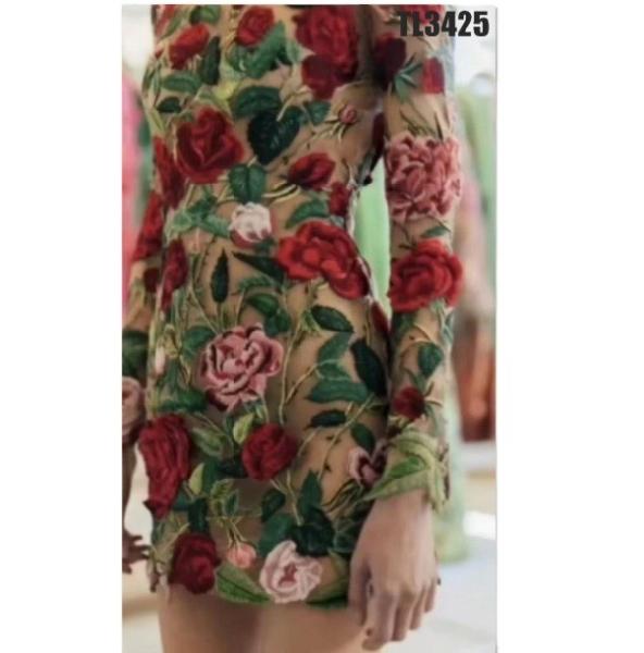 China Hot sale tulle lace fabric high-end embroidery Bridal Lace Fabric Embroidery for Wedding supplier