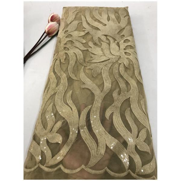 Quality Beautiful sequins lace fabric embroidery french lace fabric for wedding tulle for sale