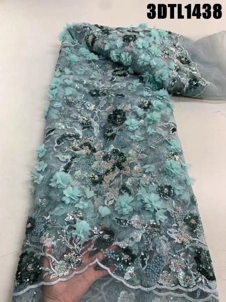 Quality 2023 Supoo 3d floral lace fabric 3d floral lace fabric for wedding 3D lace for sale