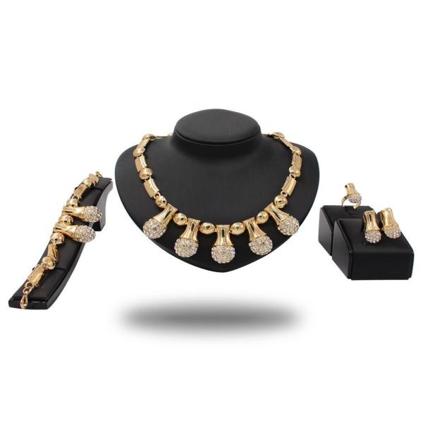 Quality Necklace jewelry african beads earrings wedding golden jewelry ring golden for sale