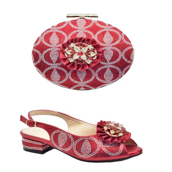Quality Stylish Italian Leather Shoe And Bag Set For Nigerian Party With Motion for sale