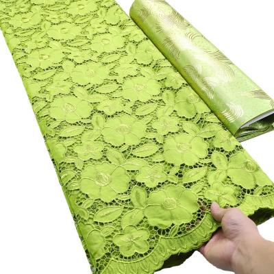 Quality 2023 African Importers African Guipure Lace with Stones 100% Cotton Fabric for sale