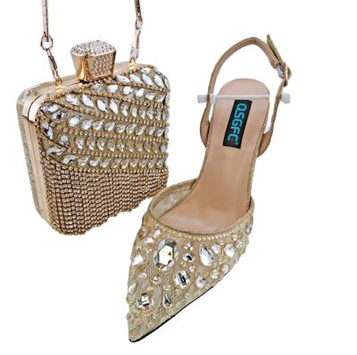 China Dazzling shoes and bag for party and wedding for sale