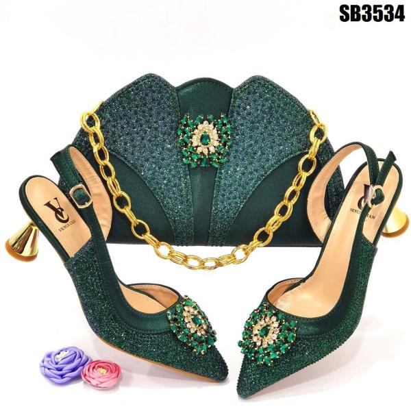 Quality Supoo Newest Italian ladies shoes matching bags leather african wedding high for sale