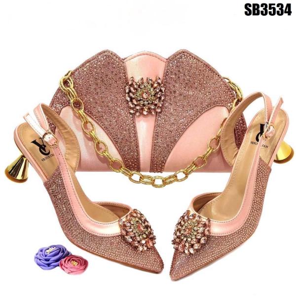 Quality Supoo Newest Italian ladies shoes matching bags leather african wedding high for sale