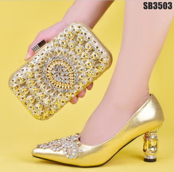 Quality Supoo Italian ladies shoes matching bags african high heel shoes for wedding for sale
