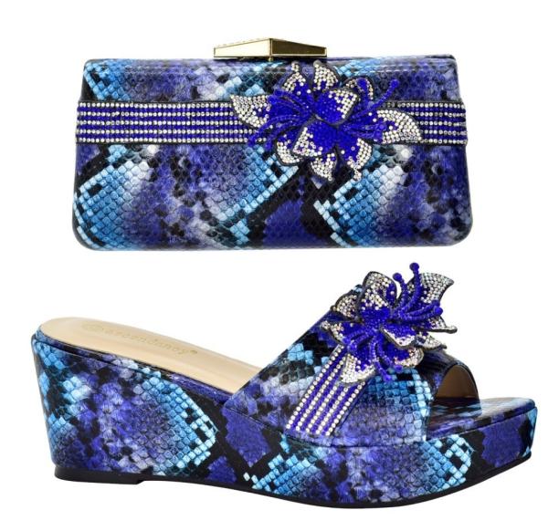 Quality Supoo Brown Italian Ladies Shoes and Matching Bags for African High Heel Bridal for sale