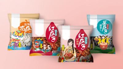 Cina Sacchetto di plastica riciclabile della chiusura lampo dello spuntino con la borsa laterale tacca/3 della guarnizione dello strappo in vendita