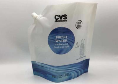 Chine La recharge de savon de main tiennent le sac latéral du joint 3 avec le gousset inférieur 64FL once de bec et de chapeau à vendre