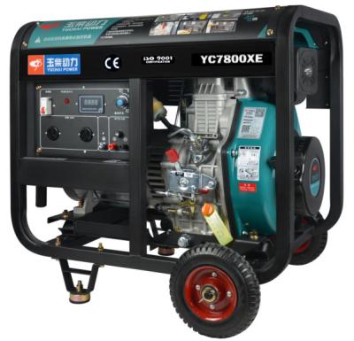 Cina Yuchai Sistema di raffreddamento dell'aria 5kw ATS Generatore diesel portatile 6KVA Oggetti rimovibili per uso domestico tipo aperto YC8800XE/- in vendita