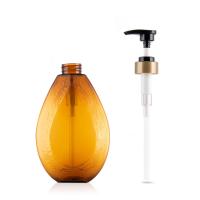 China PET Plastic Liquid Soap Bottles 300ml 520ml Unique Shape with Dispenser Pump for sale