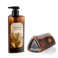China Custom Mold Triangle 500ml PET Shampoo Dispenser Bottle 28/410 Neck for sale
