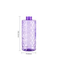 China Custom Mold Plastic Shampoo Bottles 500ML PET PCR with Engraving Logo Large Packaging for sale