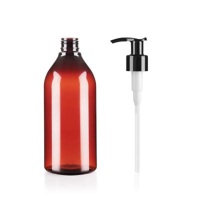 Cina Materiale sano della parte alta dello sciampo di 400ML Amber Plastic Pump Bottles For in vendita