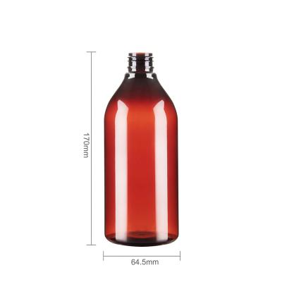 Cina Materiale sano della parte alta dello sciampo di 400ML Amber Plastic Pump Bottles For in vendita