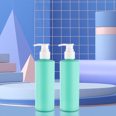 China 250 ML PET Bottle Matte Finish Hair Care Containers Cylinder With Pump for sale