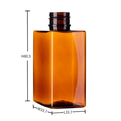 Cina Ambrato Quadrato Piccolo 60 ml PCR PET Bottiglia di lozione di plastica Contenitori cosmetici in vendita