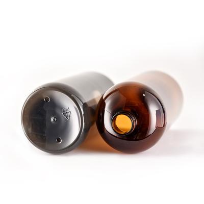 Cina Boston Round Amber Color 1000ml PCR PET Bottiglie di Pompa di Plastica Per Shampoo in vendita