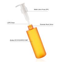 China Custom Logo 230ml PET Plastic Shampoo Bottles with Dispenser Pump 24/410 for sale