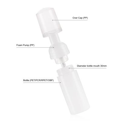 中国 DIY ソープ シャワー ゲル と 顔 清潔剤 のための 旅行 サイズ 泡ポンプ ボトル 販売のため