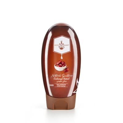 China 350 ml de frasco de compressão oval para cima para baixo com tampa de volta para shampoo de creme HDPE à venda