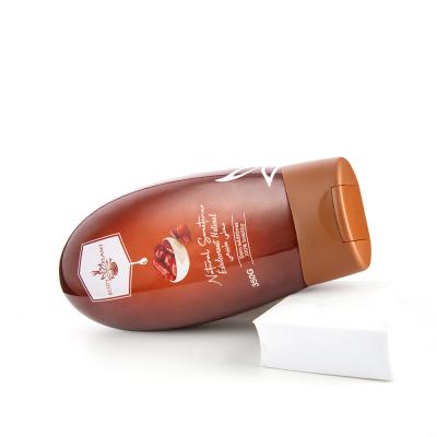 Cina 350 ml bottiglia di spremitura ovale a rovescio con coperchio flessibile per shampoo a crema HDPE in vendita