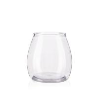 China 400ml Clear Double Layer PET Plastic Cup Custom Logo for Gifts for sale
