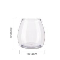 China 400ml Clear Double Layer PET Plastic Cup Custom Logo for Gifts for sale