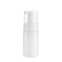 China 100ml White PET Plastic Foam Bottle with PP Foam Pump and Cap for Custom Eyelash Cleaner for sale